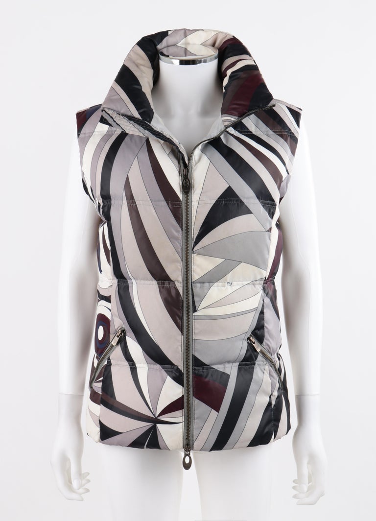 EMILIO PUCCI Pre-Fall 2012 Firenze Op Art Hooded Ski Snow Puffer Vest ...