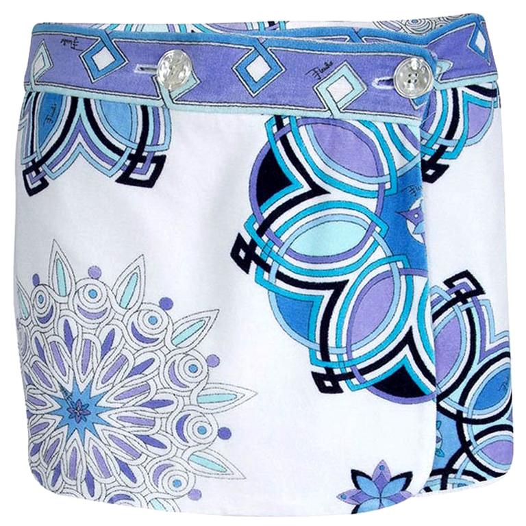 Emilio Pucci Siganture Print Terry Cloth Towel Wrap Skirt at 1stDibs