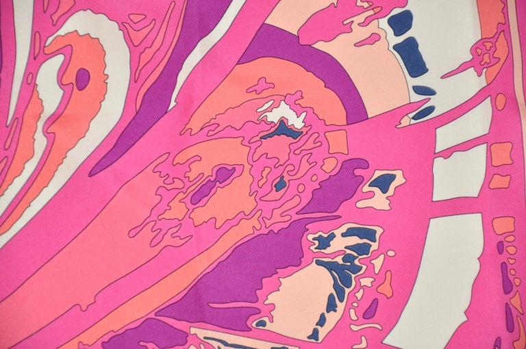 Emilio Pucci Signature Bold Shades of Fuchsia and Violet "Butterflies ...
