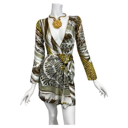 Emilio Pucci 1970s Rare African Design Print Silk Scarf For Sale at ...