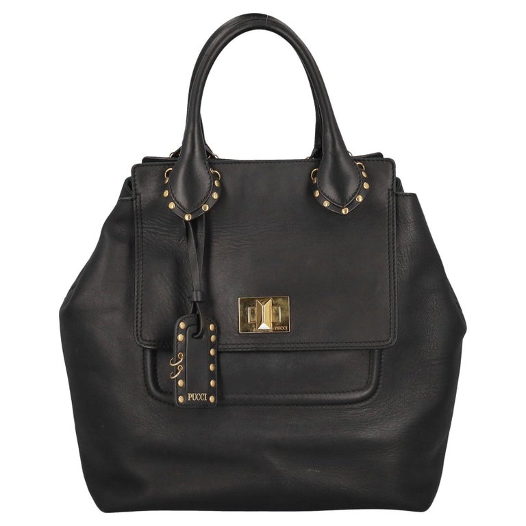 Emilio Pucci Women Handbags Black Leather For Sale at 1stDibs