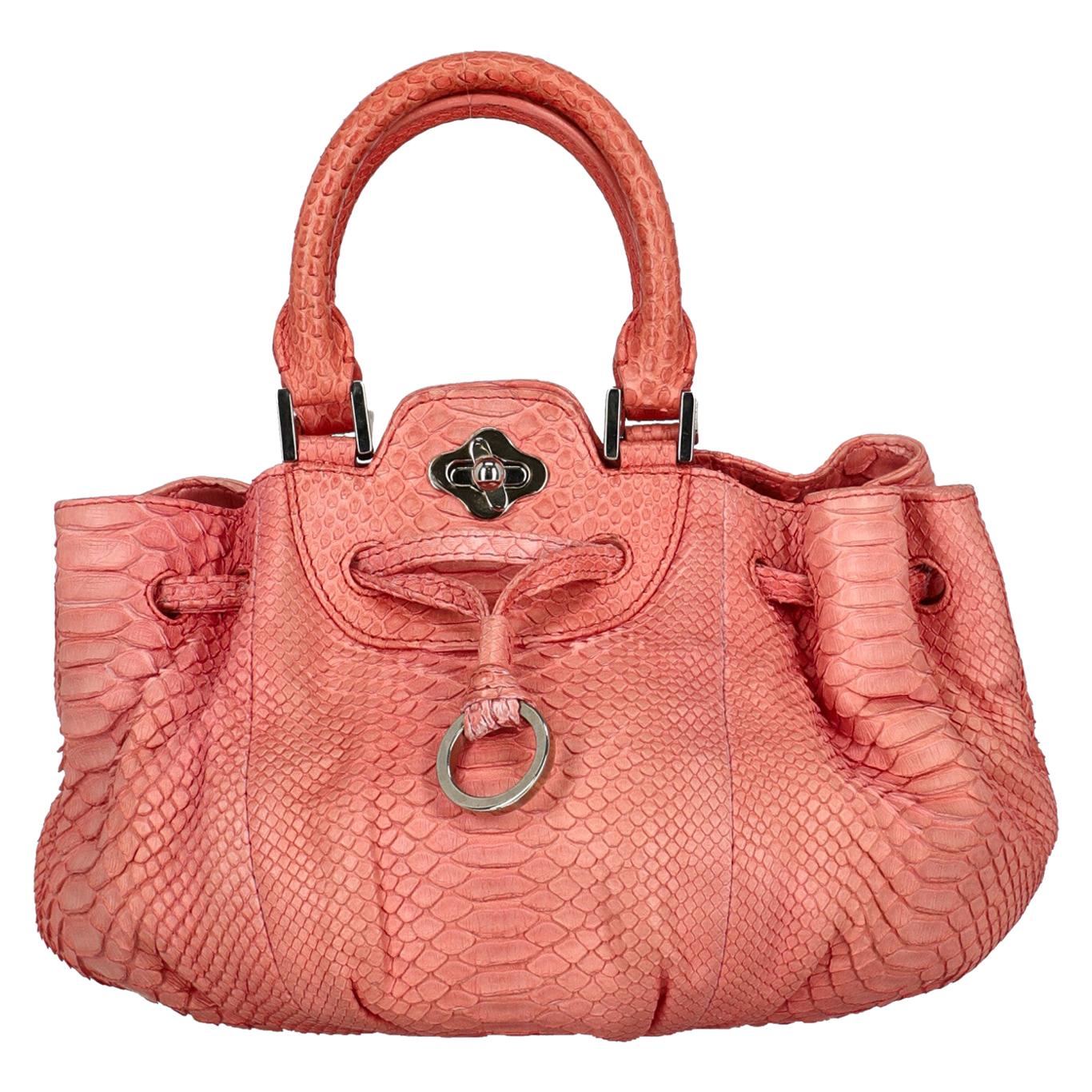 Vintage Pucci silk print and leather handbag at 1stDibs