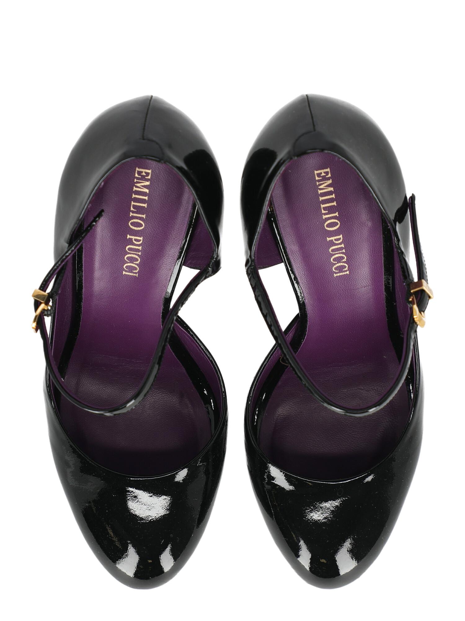 Emilio Pucci Women Pumps Black Leather IT 38 For Sale at 1stDibs
