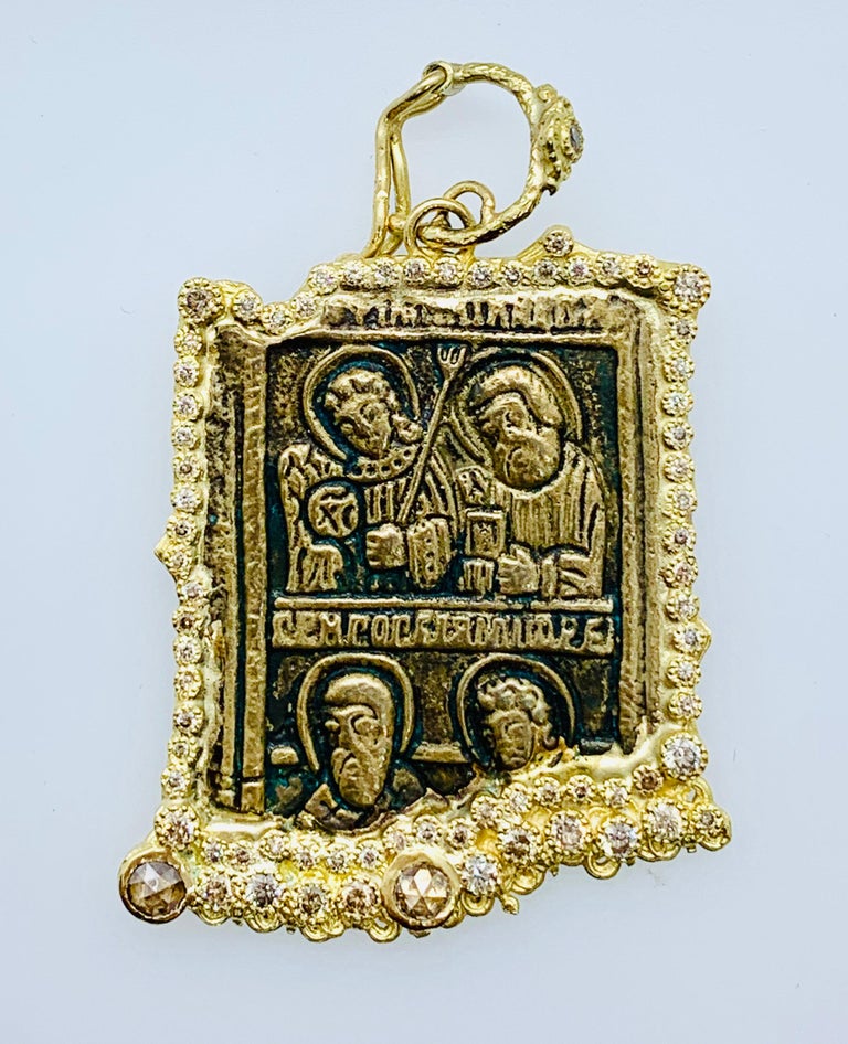 Emily Armenta 18 Karat Gold Diamond Sueno Collection Freeform Artifact ...