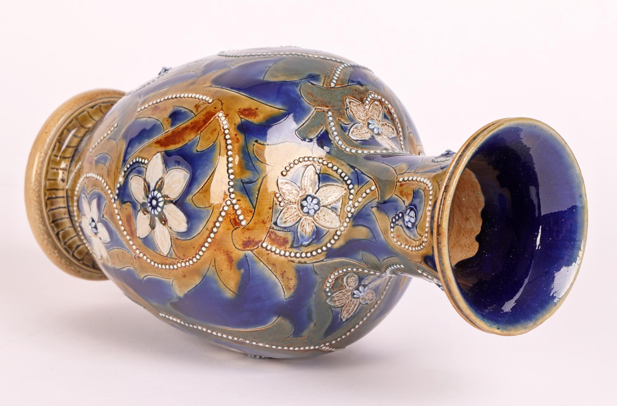 Emily J Edwards Rare and Important Doulton Lambeth Floral Design Vase ...