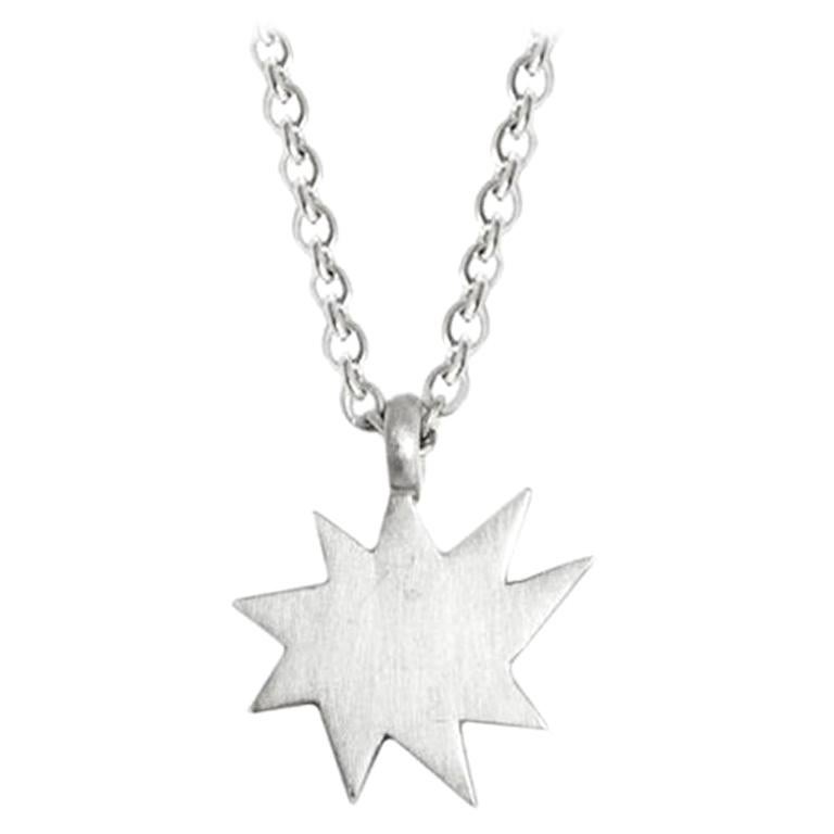 Emily Kuvin Mini Stella Silver Star Necklace For Sale at 1stDibs