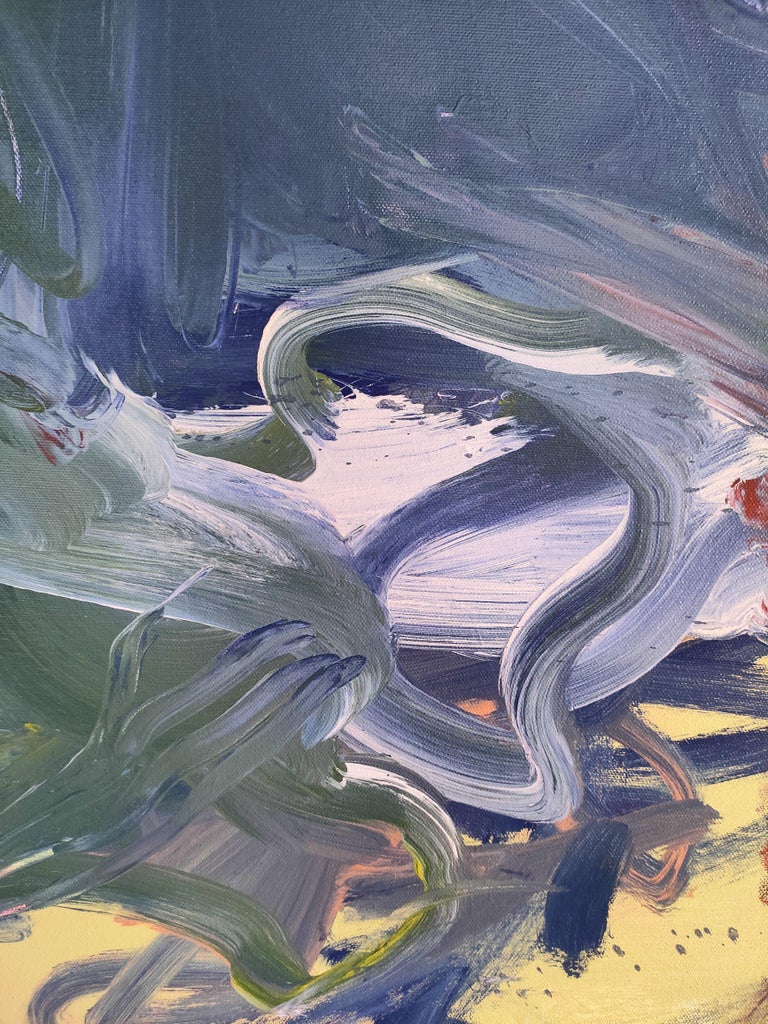 Emily STARCK - Blue swirl, Painting, Acrylic on Canvas For Sale at 1stDibs