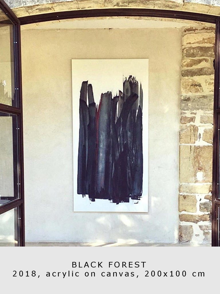 Emma Godebska - Black Forest- Abstract contemporary painting on canvas ...