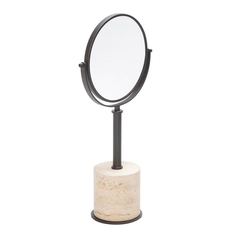 Emma Travertine Stand Mirror For Sale at 1stDibs