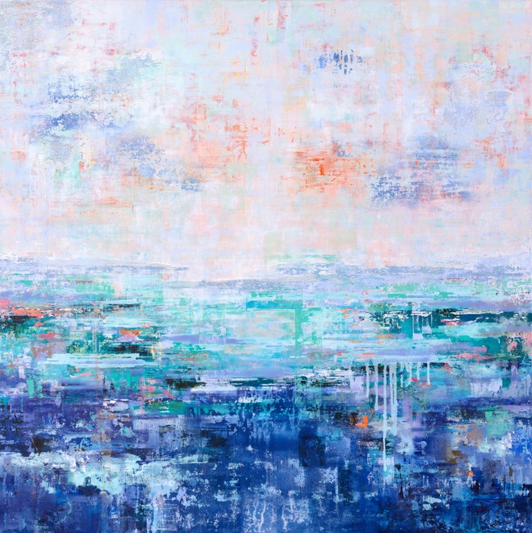Emma Tweedie - When Days Drift - modern landscape abstract gestural ...