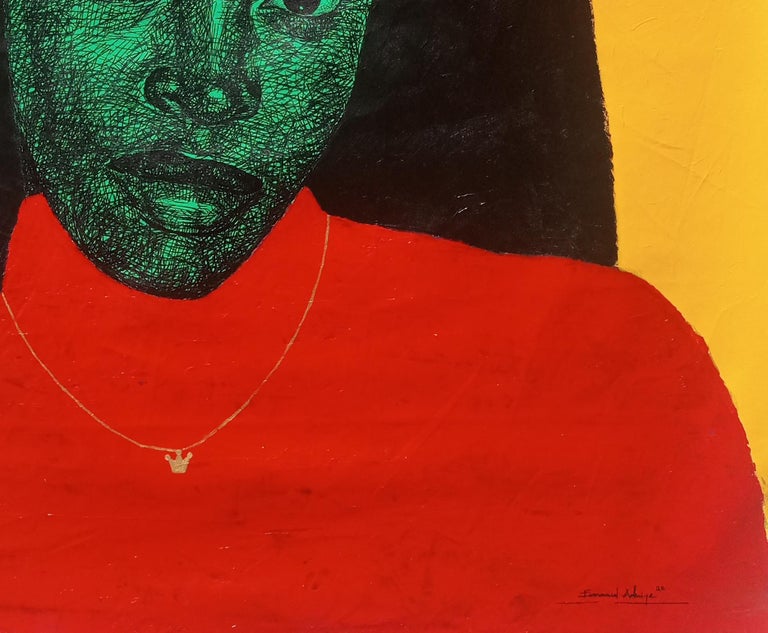 Emmanuel Aderiye - Lady in Red For Sale at 1stDibs
