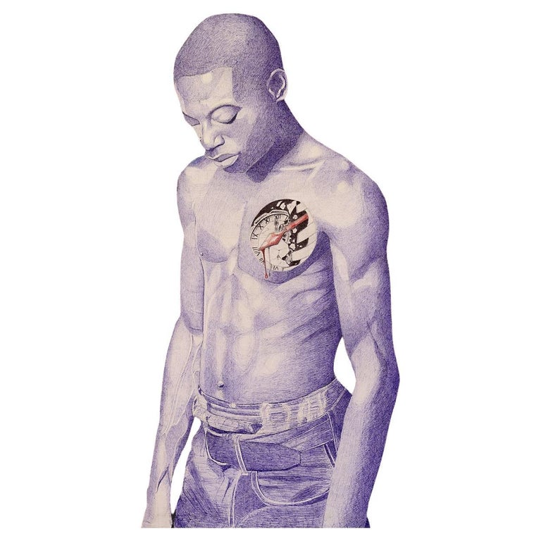 Emmanuel Asante, Mixed Media on Canvas, Eight O'Clock, 2019 For Sale at 1stDibs