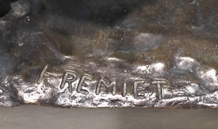 Emmanuel Frémiet, Antique French Bronze of Gallic Chief on Horseback ...