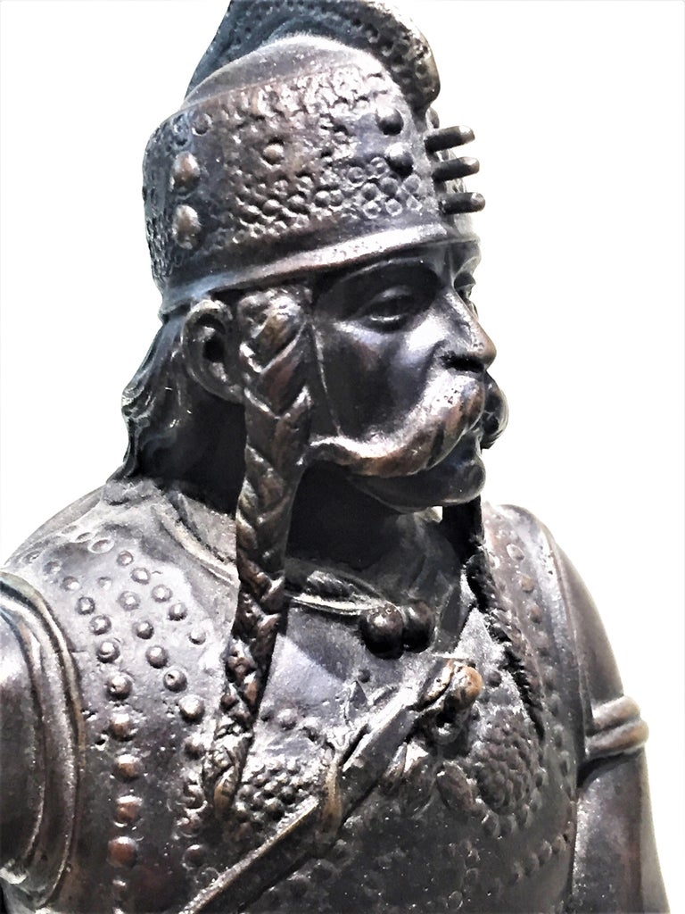 Emmanuel Frémiet, Antique French Bronze of Gallic Chief on Horseback ...