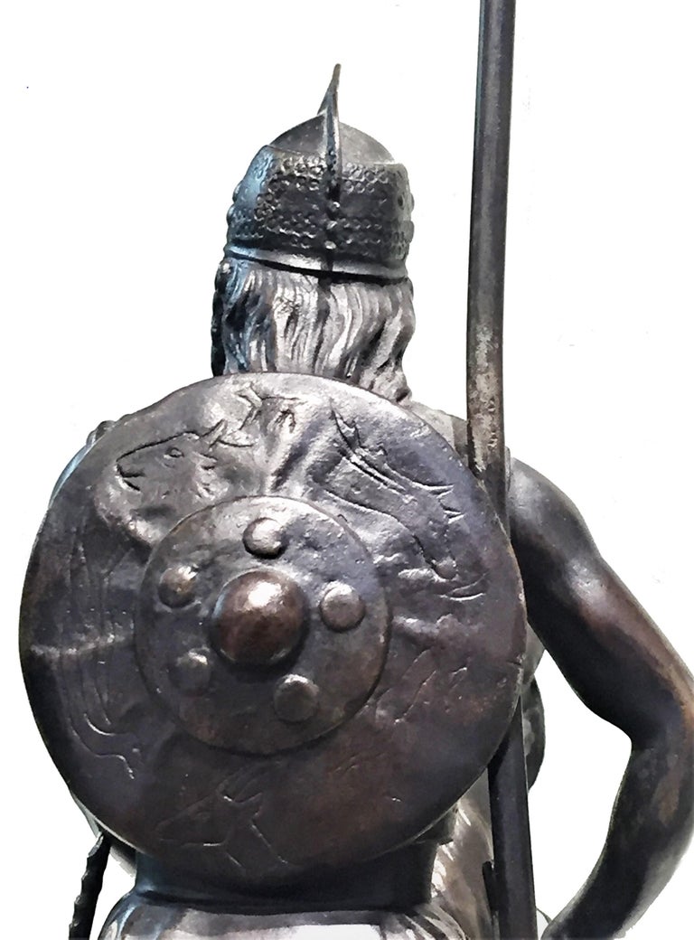 Emmanuel Frémiet, Antique French Bronze of Gallic Chief on Horseback ...