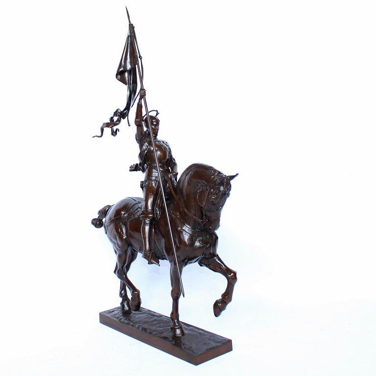 Emmanuel Fremiet Jeanne D''Arc 19th Century Bronze Sculpture, French ...