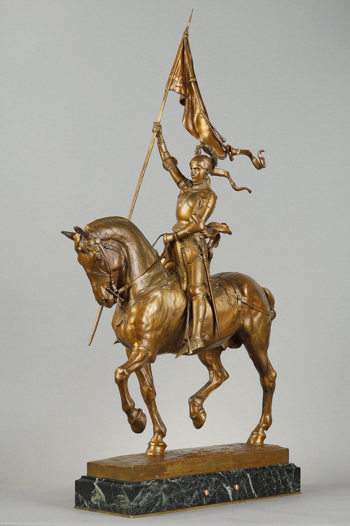 Emmanuel Fremiet - Joan of Arc on horseback For Sale at 1stDibs
