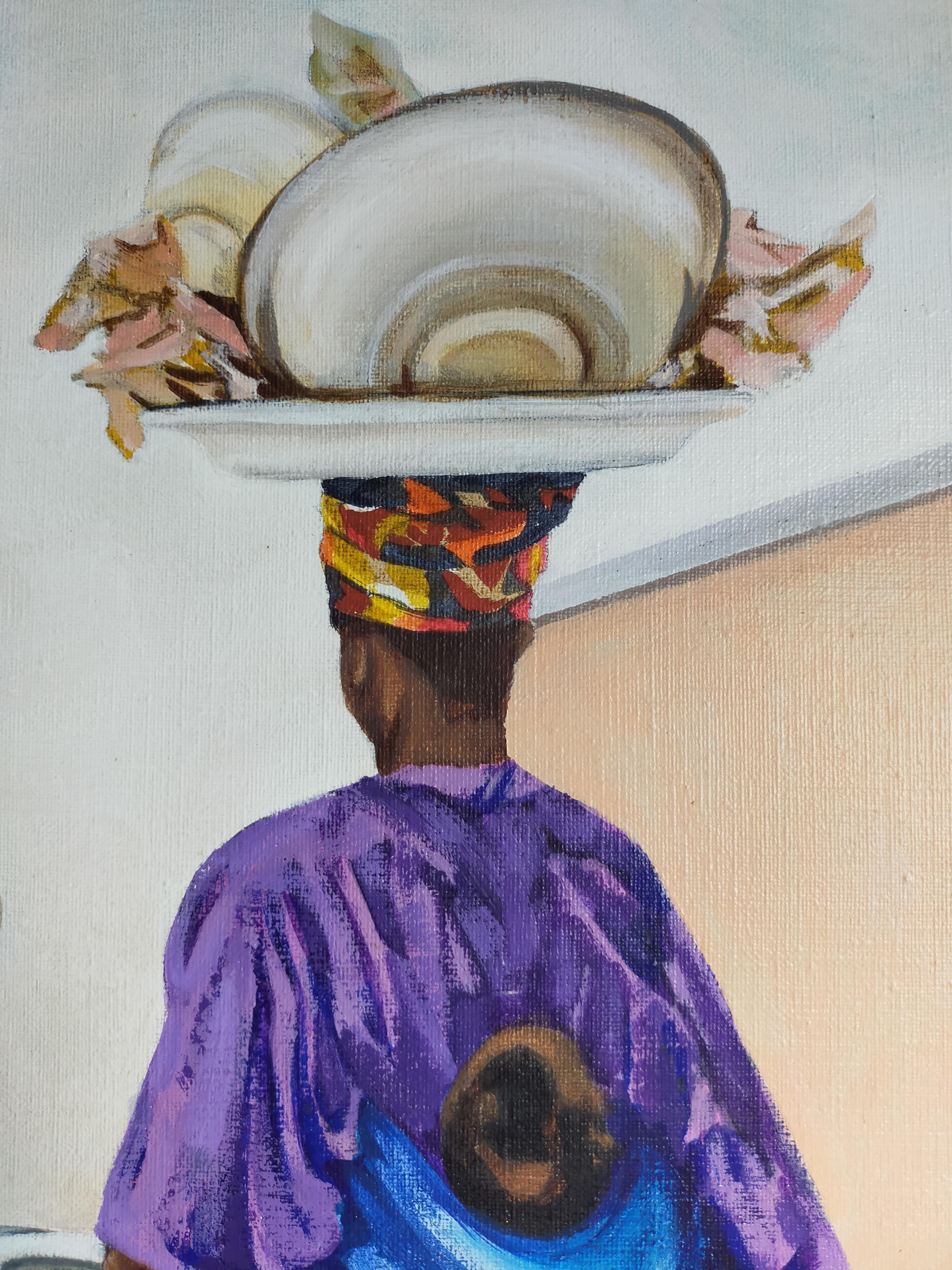 Emmanuelle Vroelant - "Street scenery" figuratif painting acrylique ...