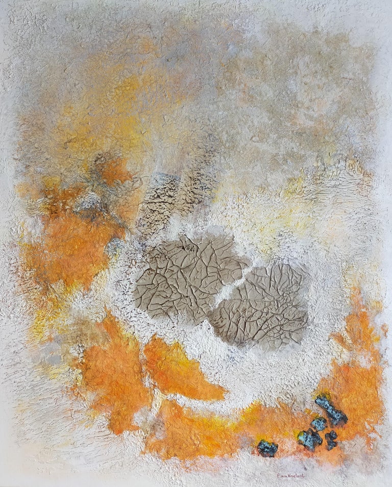 Emmanuelle Vroelant - "Rain and sun " abstract acrylic , marble ...