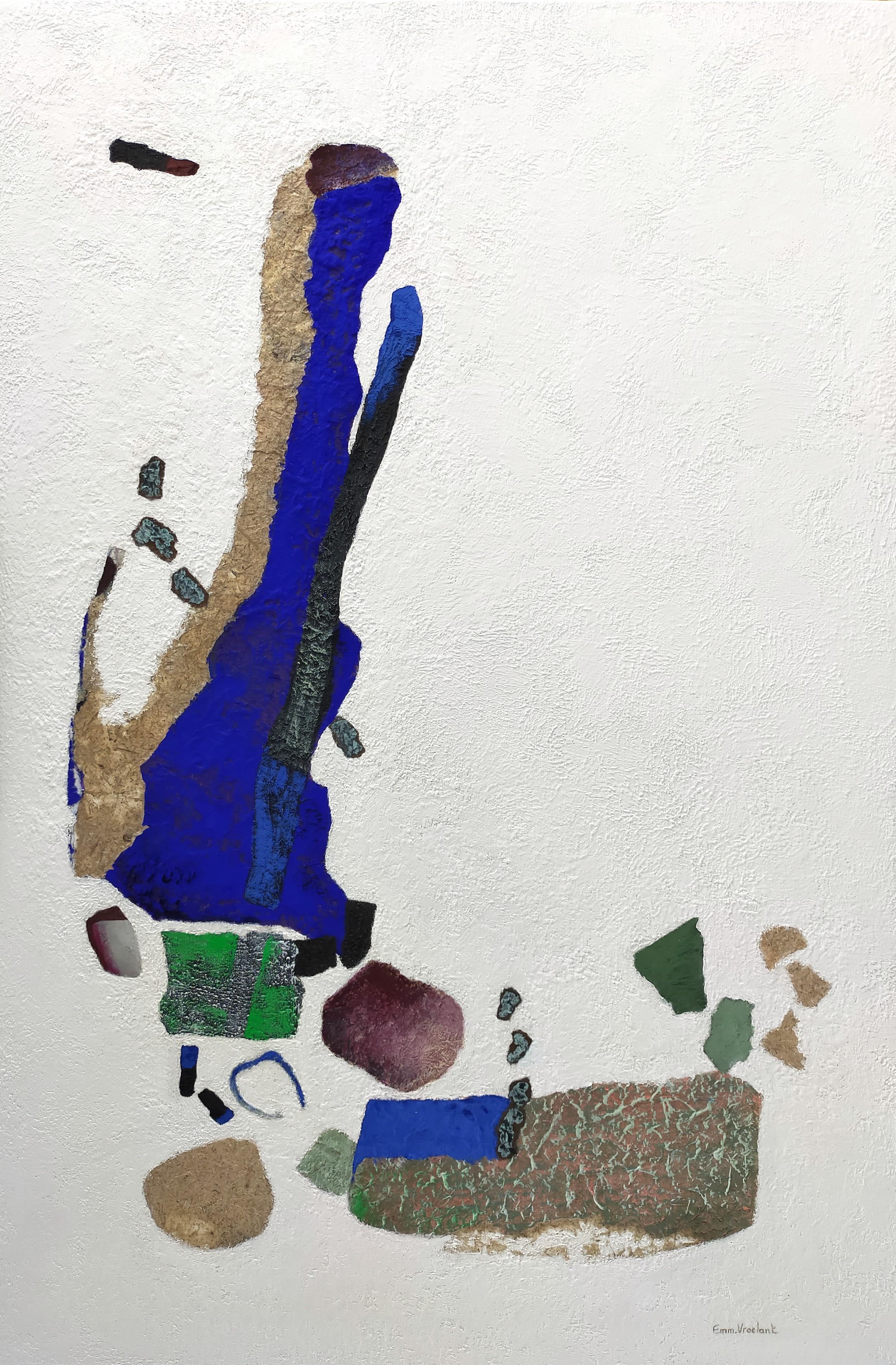 Emmanuelle Vroelant - "The role of pebbles" abstract acrylic , marble ...