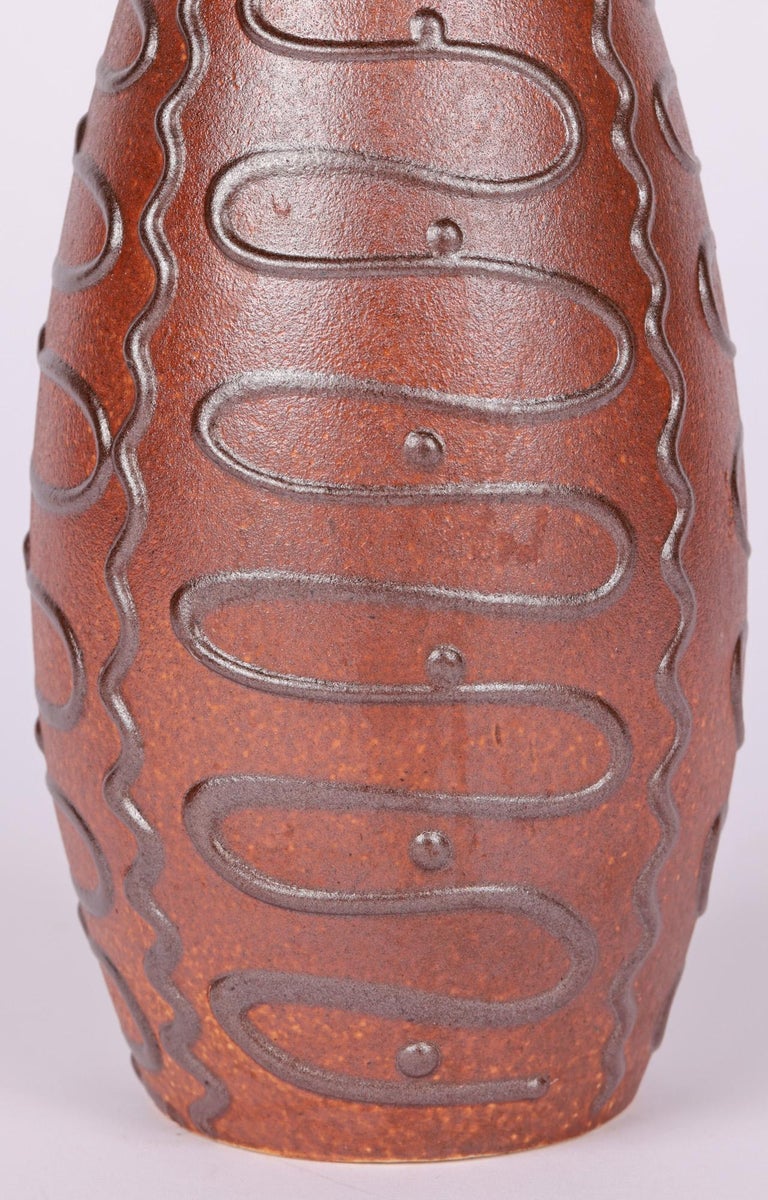 Emons Söhne Keramik Mid-Century Slip Trailed Art Pottery Vase For Sale ...