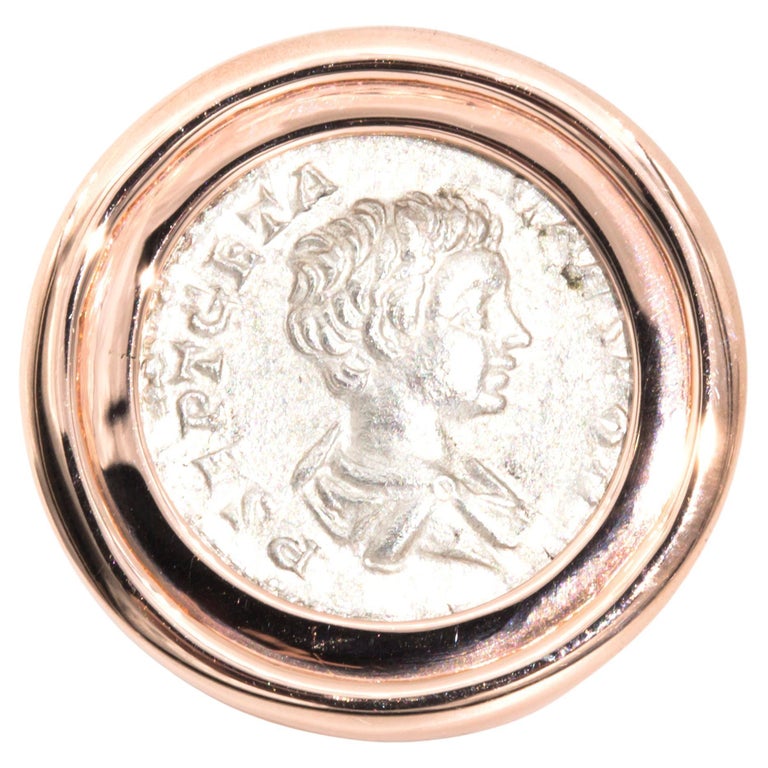 Emperor Publius Septimius Geta Ancient Roman Coin 9 Carat Rose Gold ...