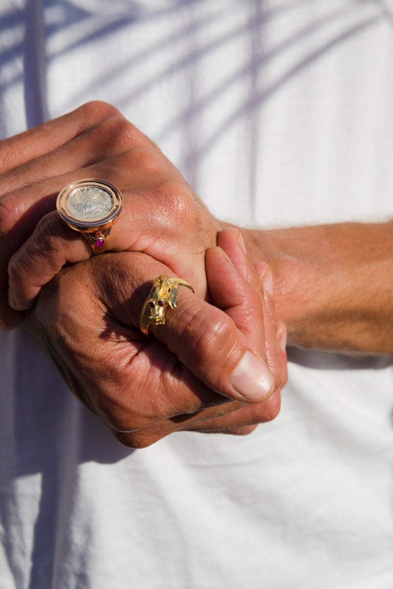 Emperor Septimius Severus and Fortuna Ancient Coin 9 Carat Rose Gold ...