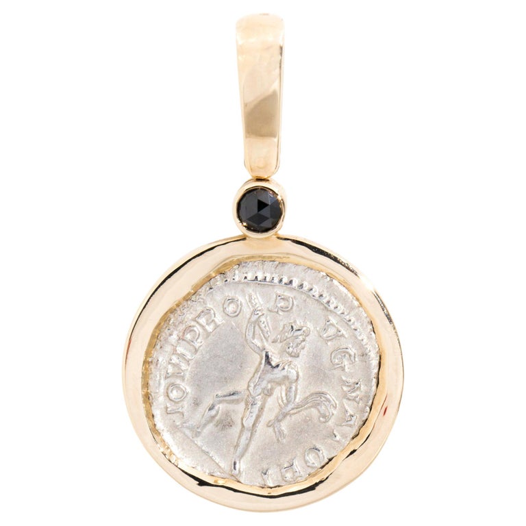 Emperor Severus Alexander and Jupiter Ancient Coin 9 Carat Yellow Gold ...