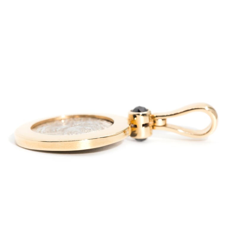 Emperor Severus Alexander and Jupiter Ancient Coin 9 Carat Yellow Gold ...