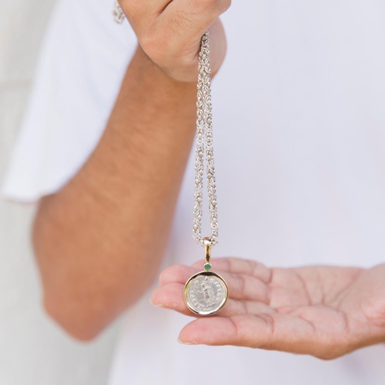 Emperor Severus Alexander and Mars Ancient Coin 9 Carat Yellow Gold ...