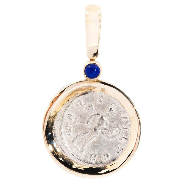 Emperor Severus Alexander and Mars Ancient Coin 9 Carat Yellow Gold ...