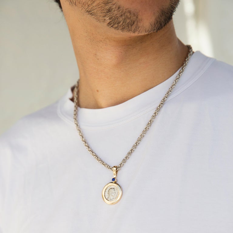 Emperor Severus Alexander and Mars Ancient Coin 9 Carat Yellow Gold ...