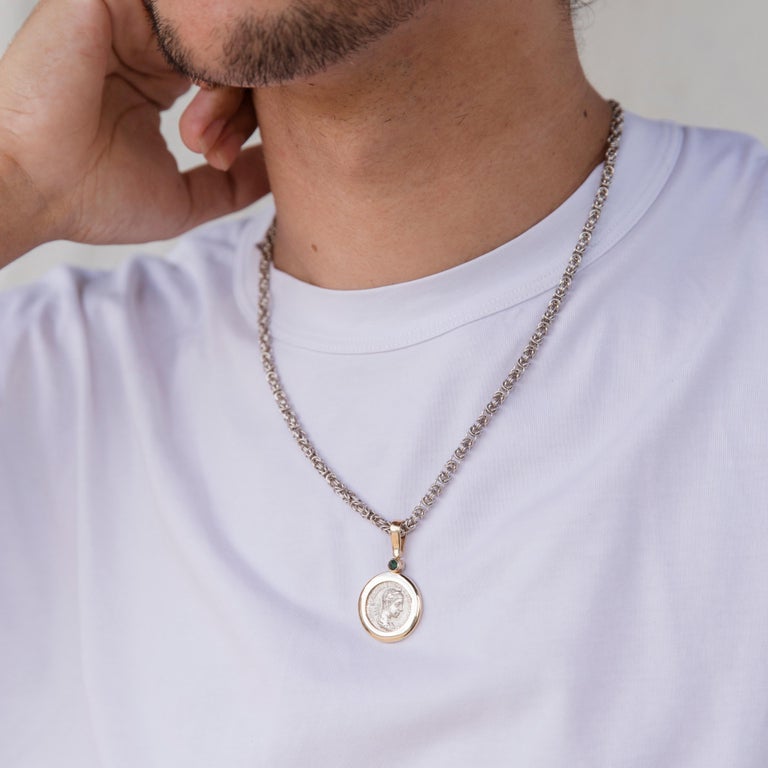 Emperor Severus Alexander and Mars Ancient Coin 9 Carat Yellow Gold ...