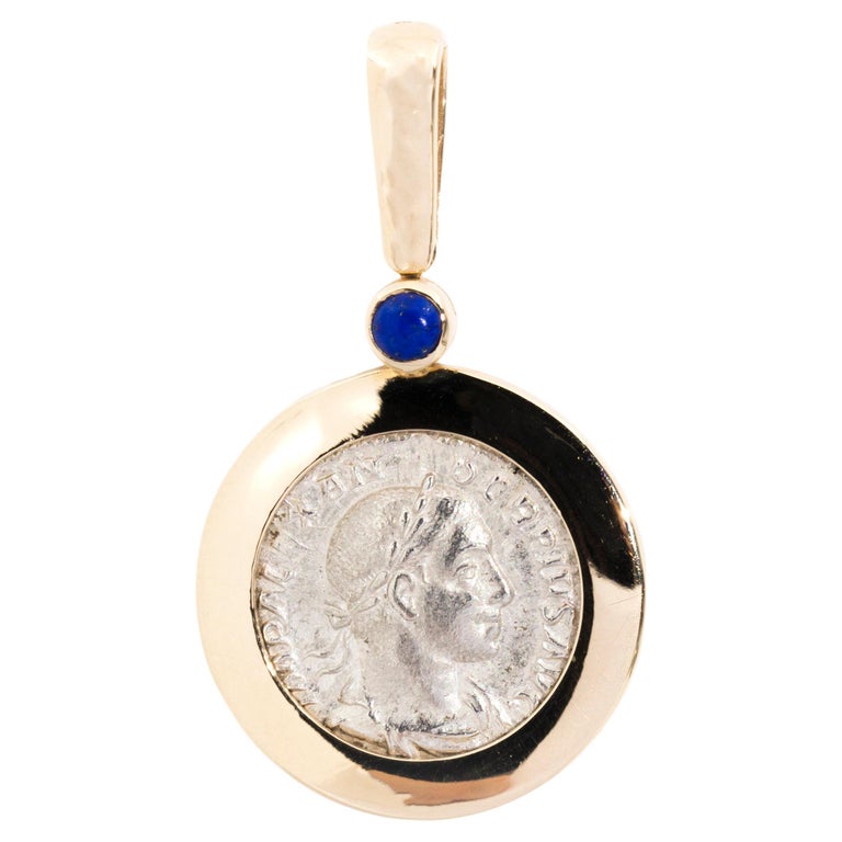 Emperor Severus Alexander and Mars Ancient Coin 9 Carat Yellow Gold ...