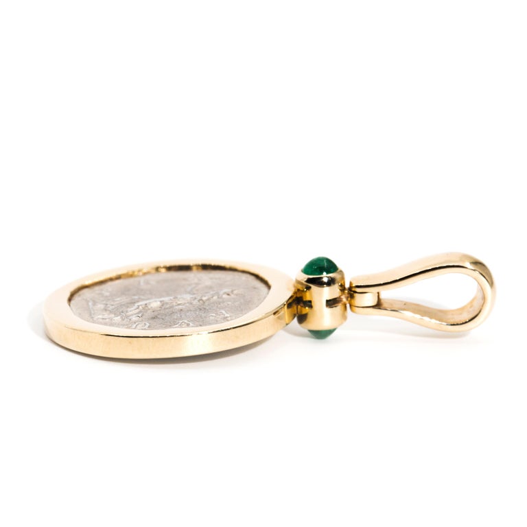 Emperor Severus Alexander and Pax Ancient Coin Pendant 9 Carat Yellow ...