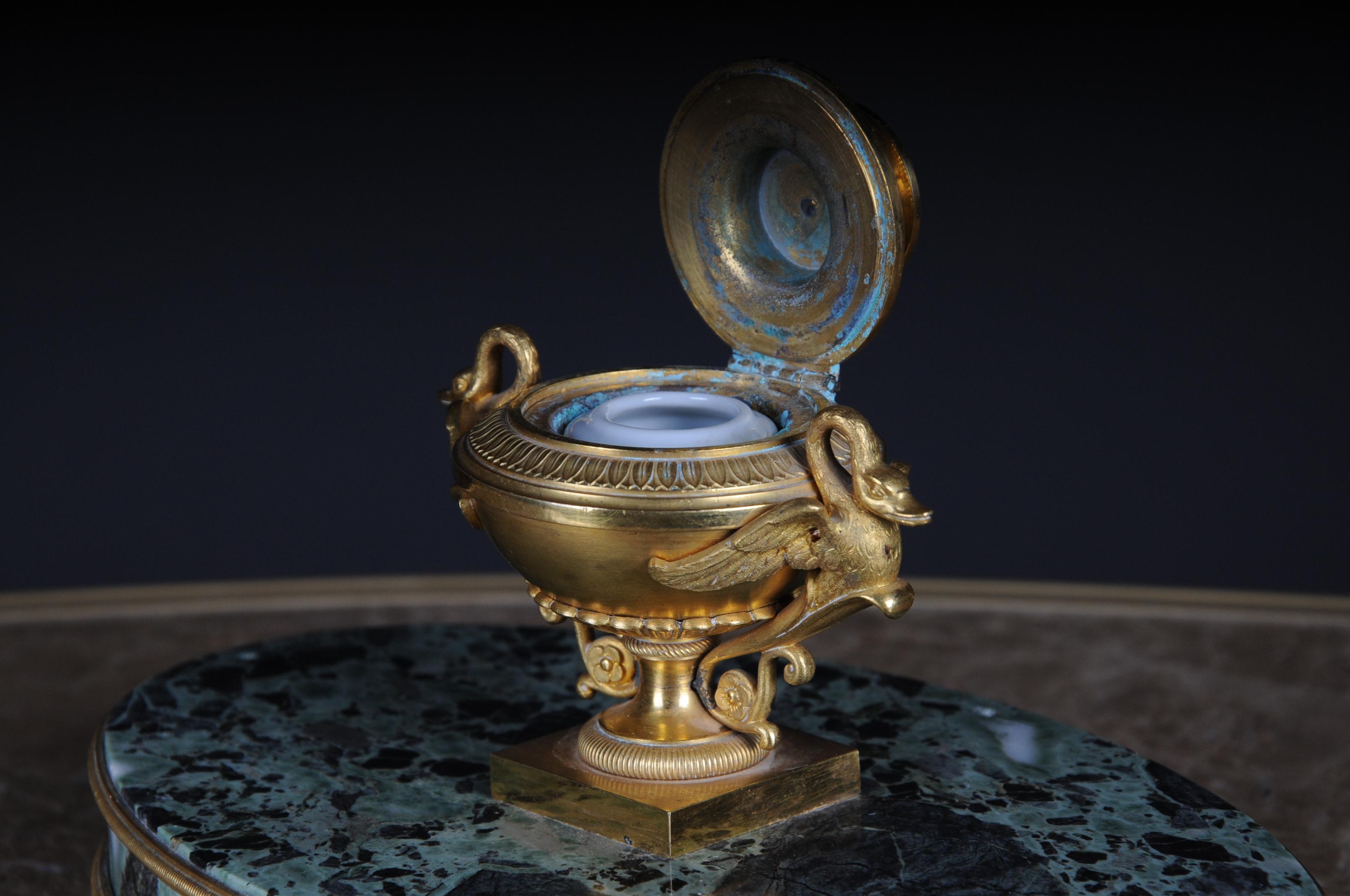 Empire Bronze Writing Set Inkwell 19th Century Fire-Gilt For Sale at ...