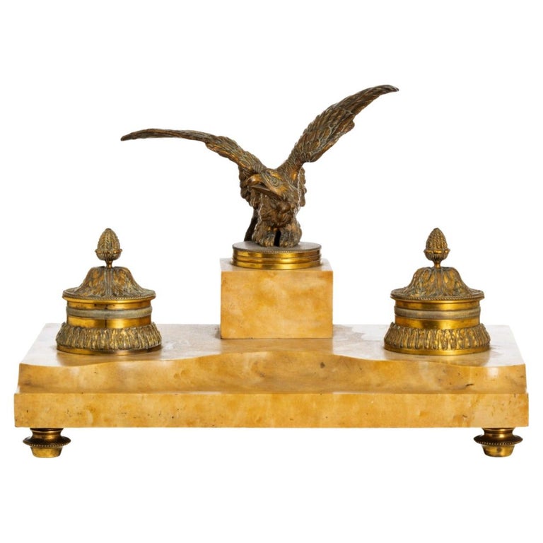 EMPIRE DESK INKPOT 19th Century For Sale at 1stDibs