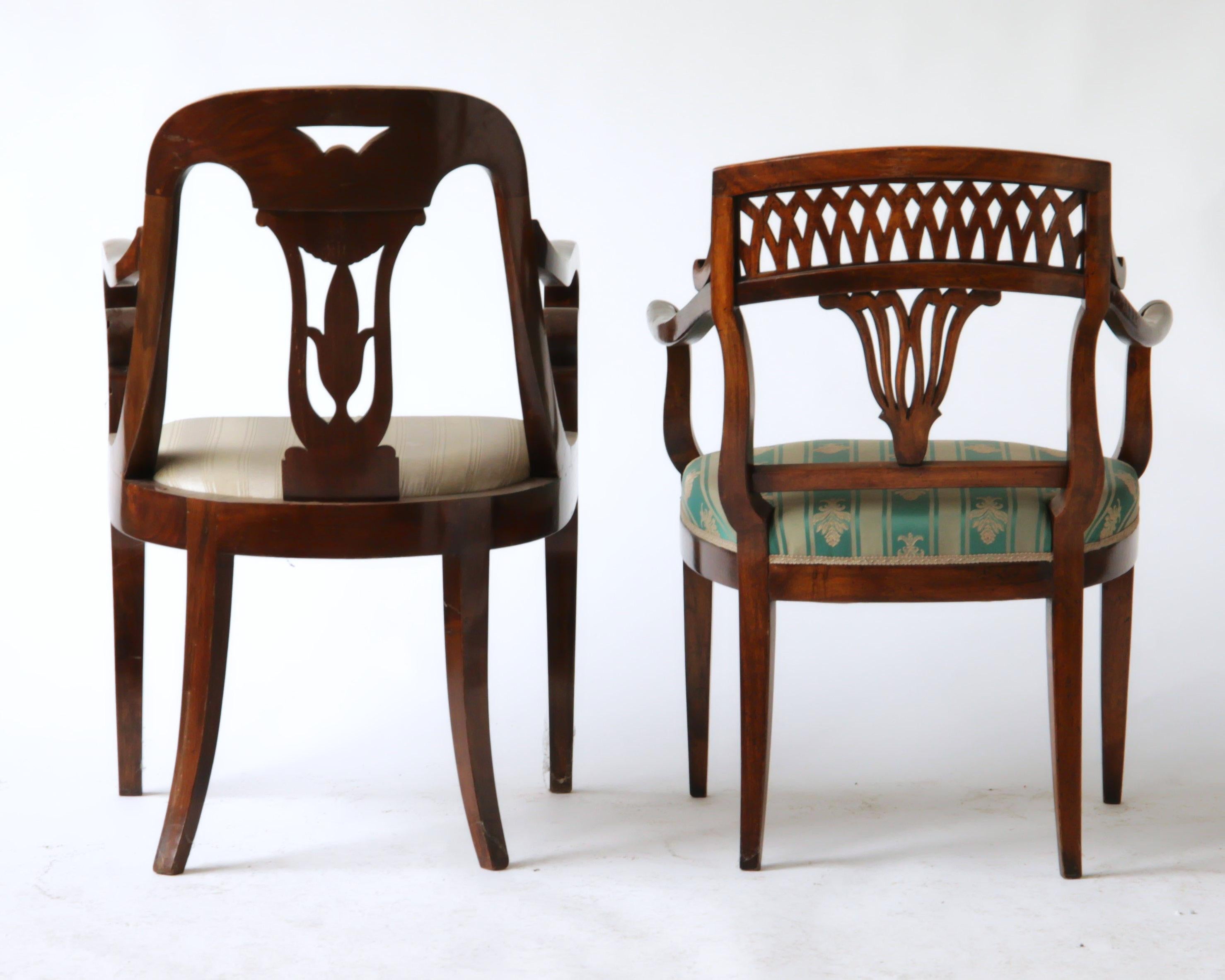 Empire Eclectic Set, Unique Set of 4 Armchairs Each in Different Design ...