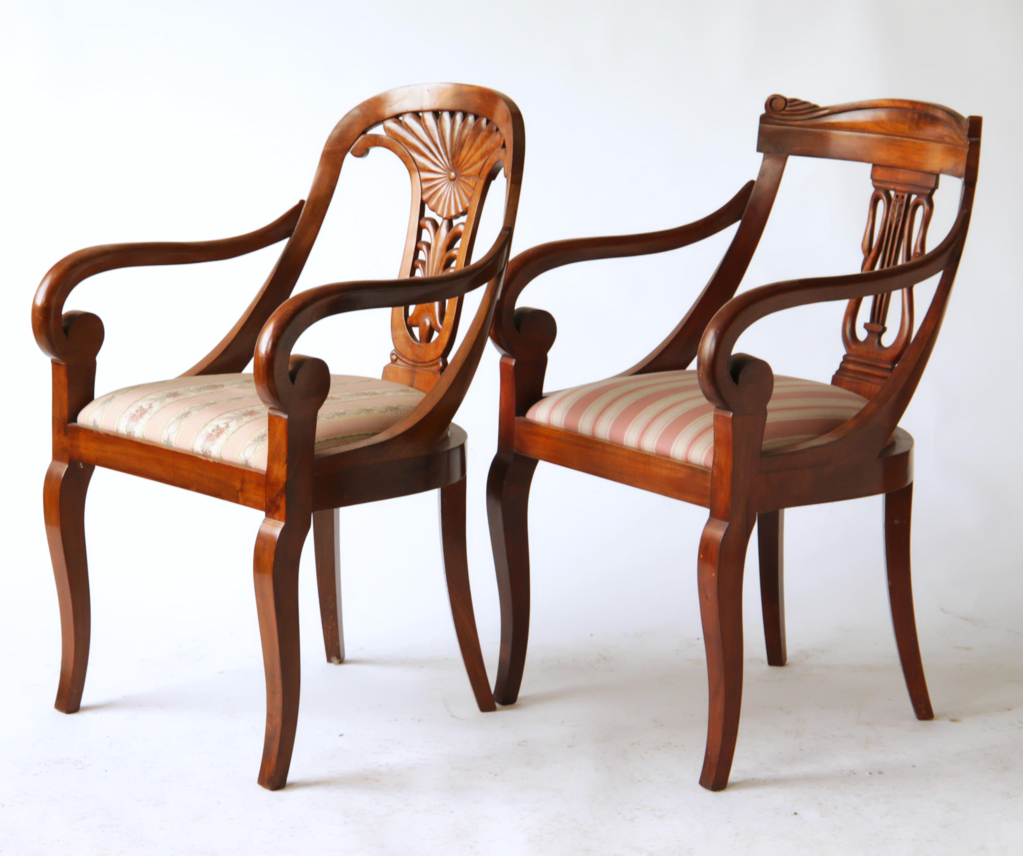 Empire Eclectic Set, Unique Set of 4 Armchairs Each in Different Design ...