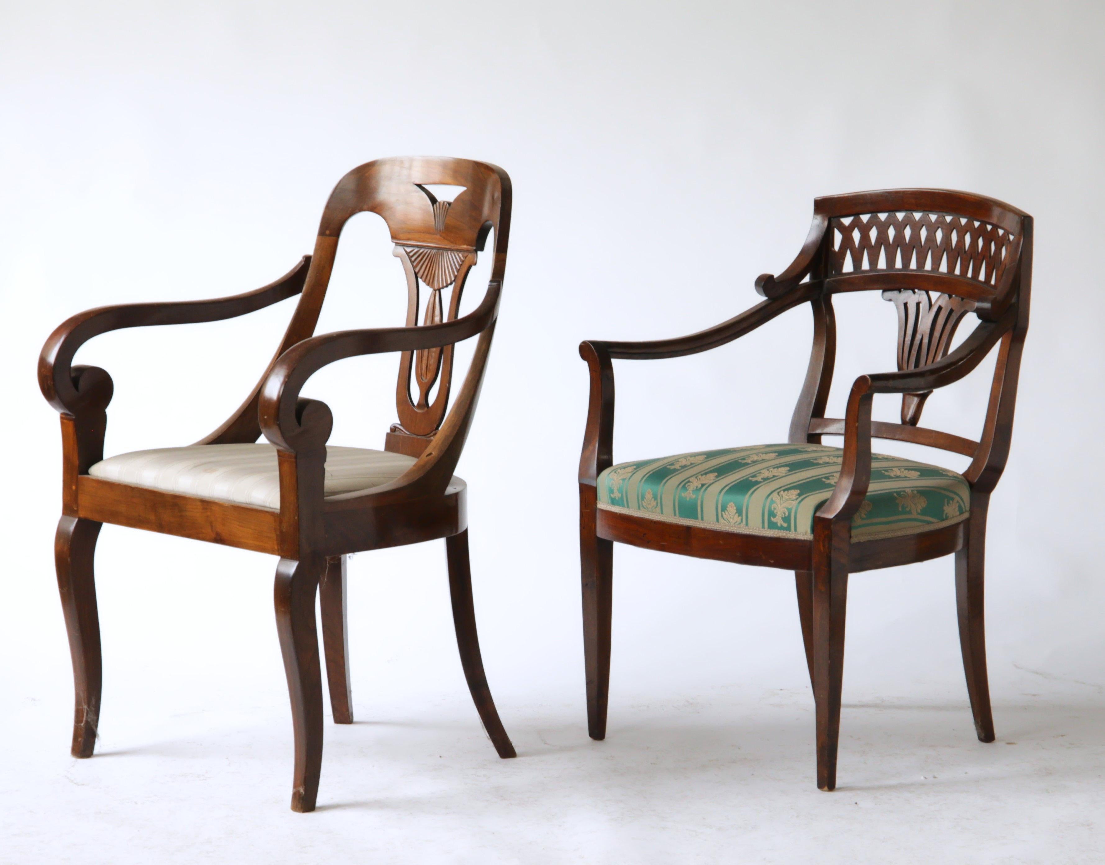 Empire Eclectic Set, Unique Set of 4 Armchairs Each in Different Design ...