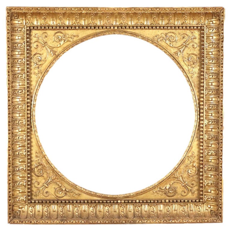 Empire Frame Gilded Wood Italy XIX Century For Sale at 1stDibs