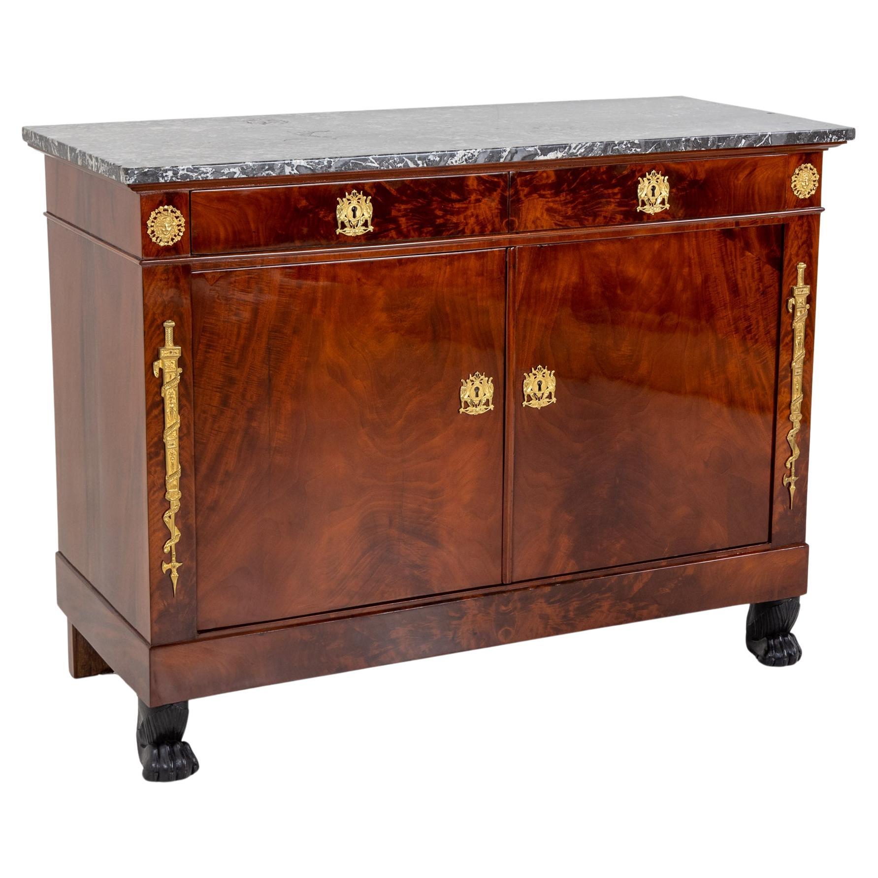 Empire Half Cabinet, France Early 19th Century For Sale at 1stDibs
