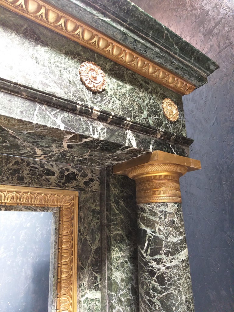 EMPIRE FIREPLACE, imposing and with its original insert For Sale at 1stDibs