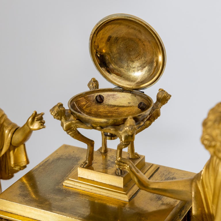 Empire Mantel Clock, Roux à Paris, Early 19th Century at 1stDibs