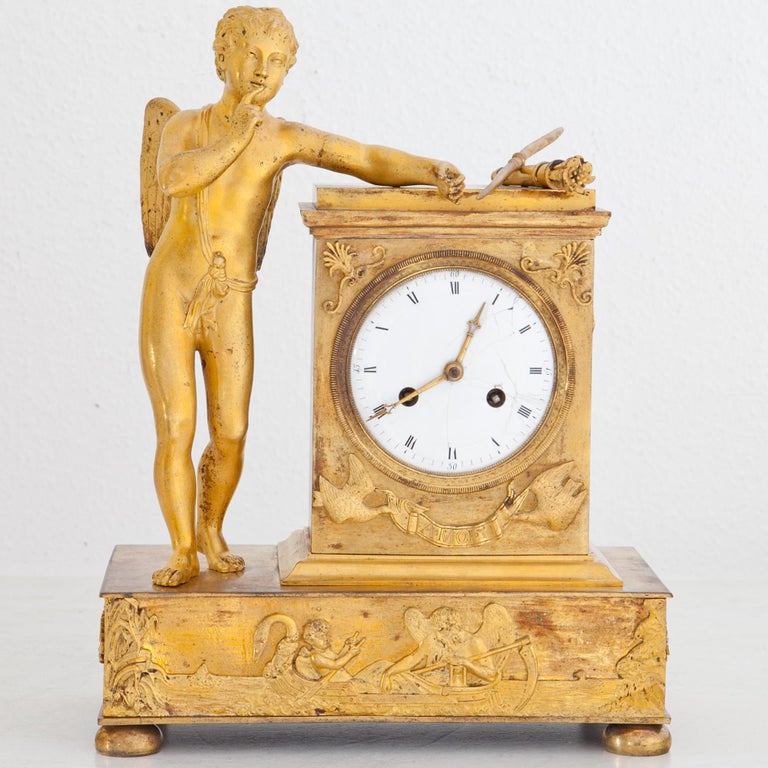 Empire Mantel Clock with Cupid, France, First Quarter of the 19th ...