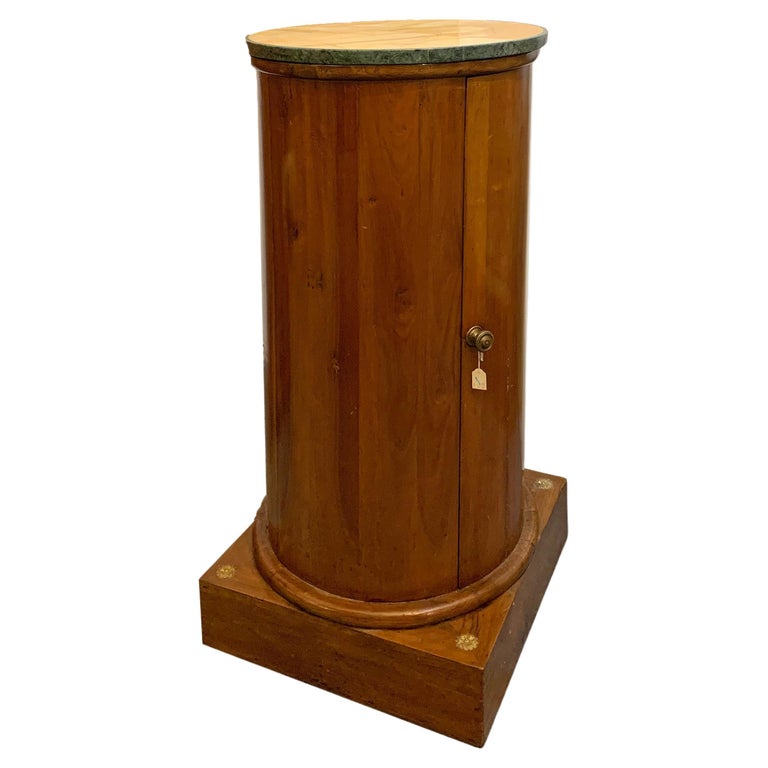 Empire openable walnut veneered column For Sale at 1stDibs