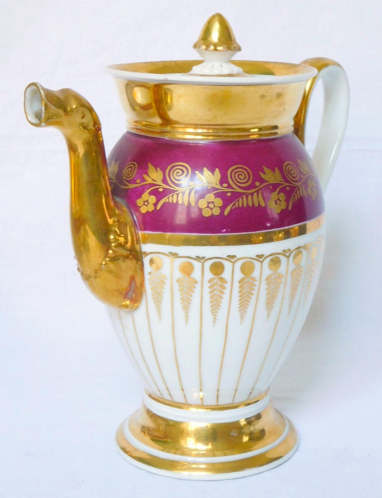 Empire Paris Porcelain Tea and Coffee Set for 10-15 Pieces, Early 19th ...