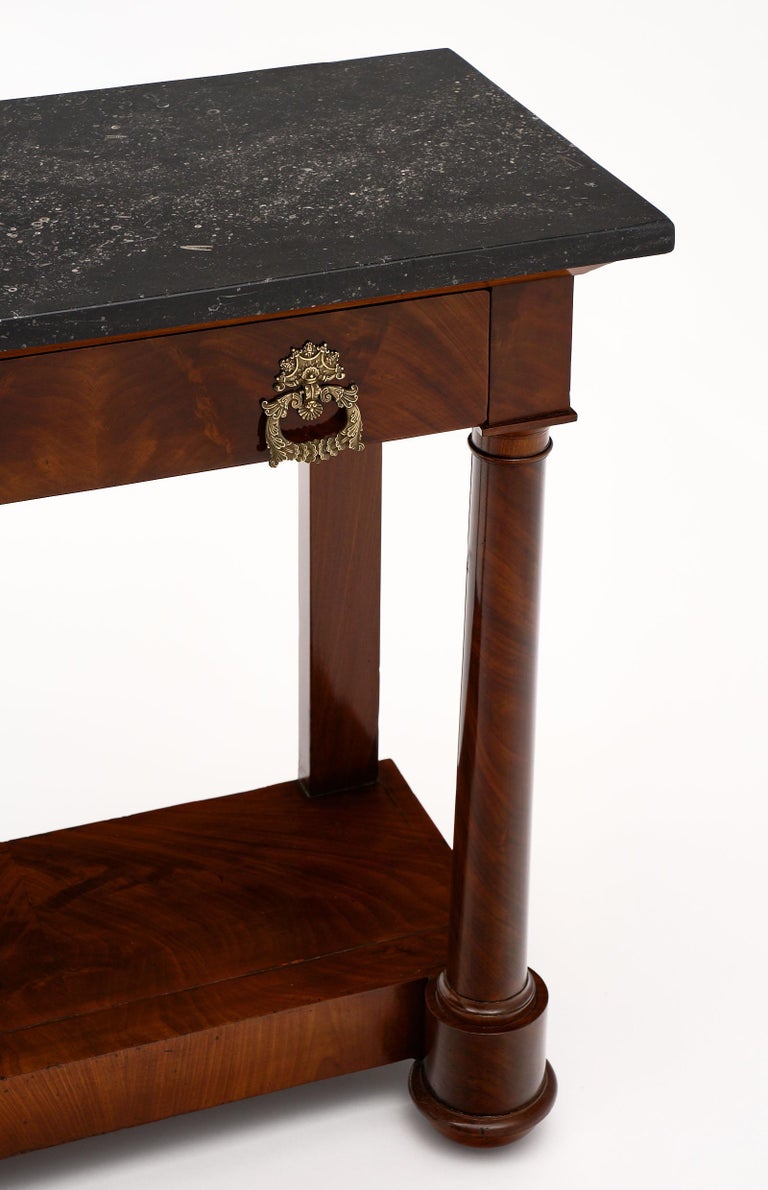 Empire Period Antique Console Table with Marble Top at 1stDibs
