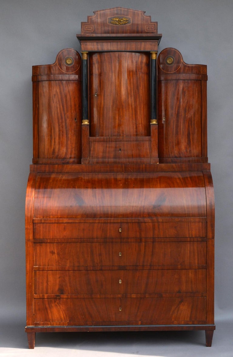 Empire Secretary from Schleswig, Northern Germany, 1820s at 1stDibs