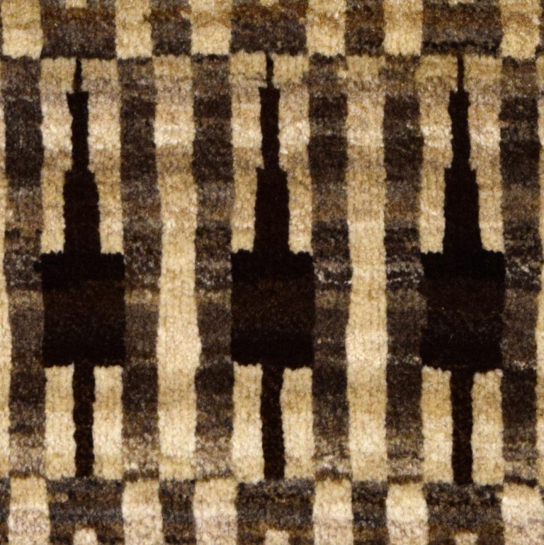 Orley Shabahang "Empire State" Contemporary Persian Rug, 4x4 For Sale ...